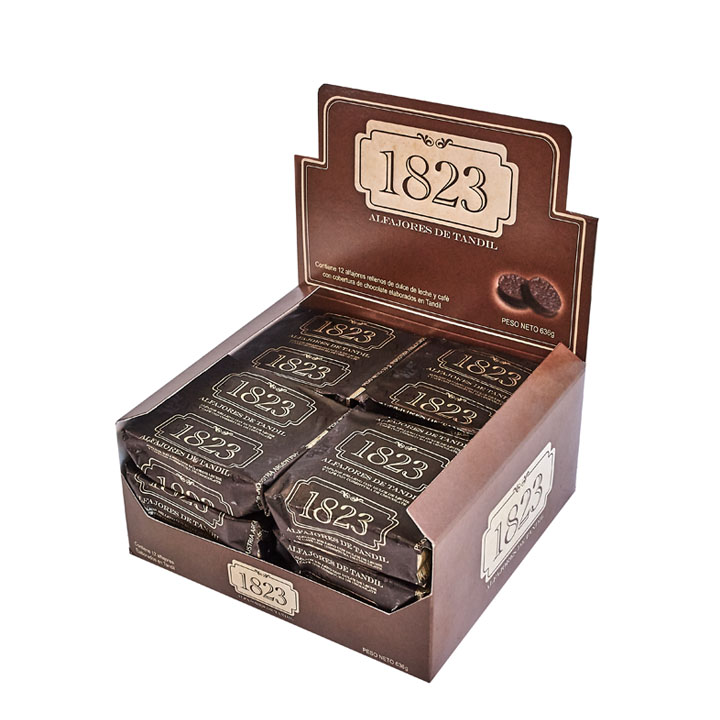 Caja Exhibidora Alfajores de Café x 12 u. – 1823 Alfajores de Tandil